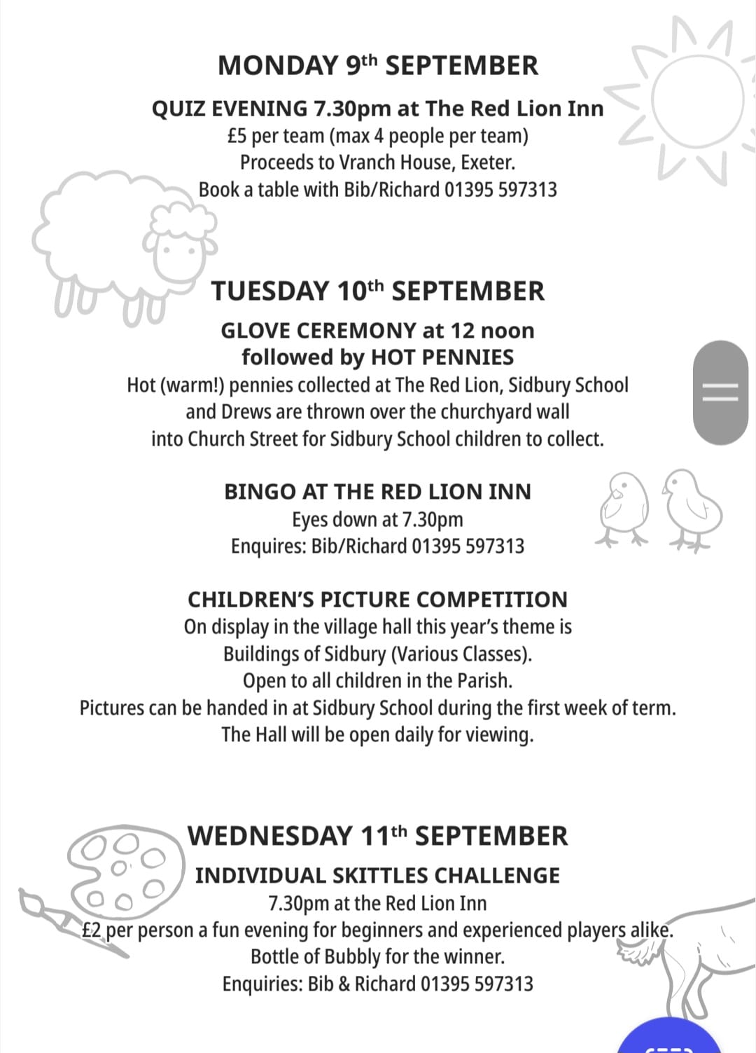 Sidbury Fair Events Programme 2024 - Sidmouth Town Council