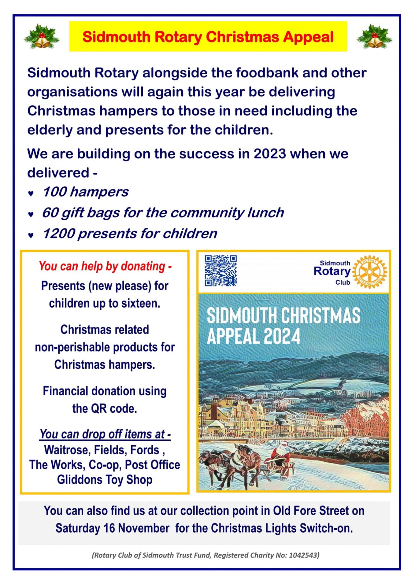 Sidmouth Rotary Christmas Appeal Collection Point - Sidmouth Town Council