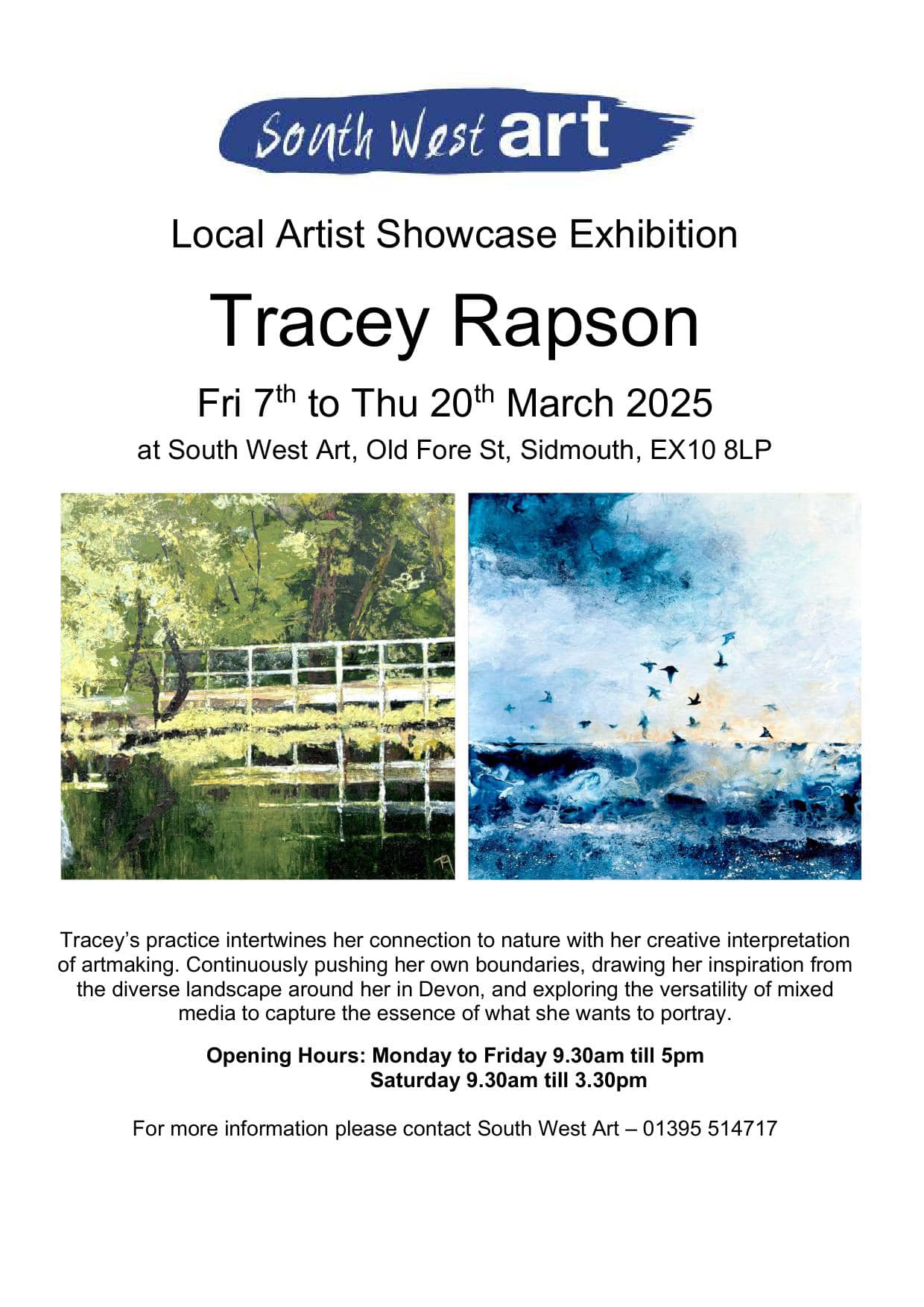 Tracey Rapson Art Exhibition - Sidmouth Town Council