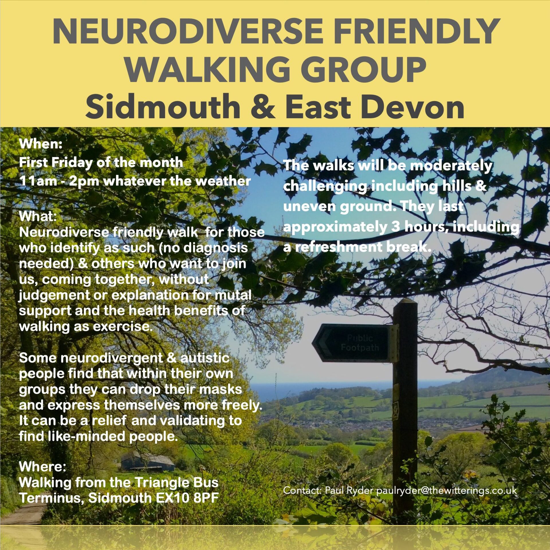 Neurodiverse Friendly Walking Group - Sidmouth Town Council