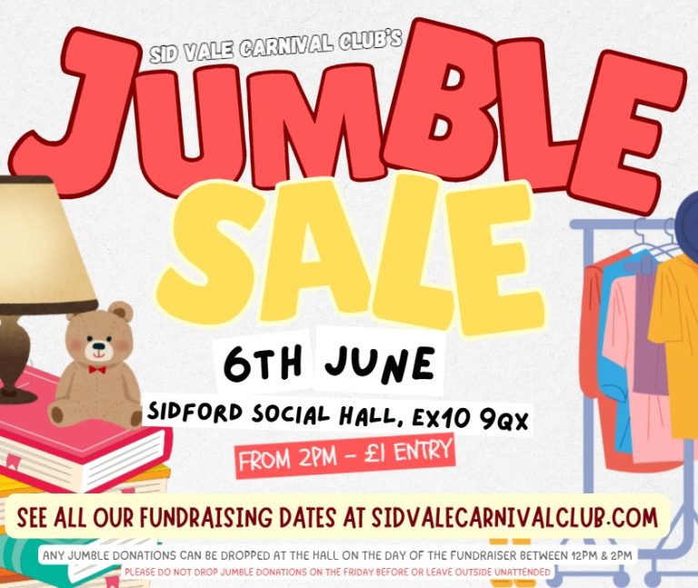 Sid Vale Carnival Club Jumble Sale - Sidmouth Town Council