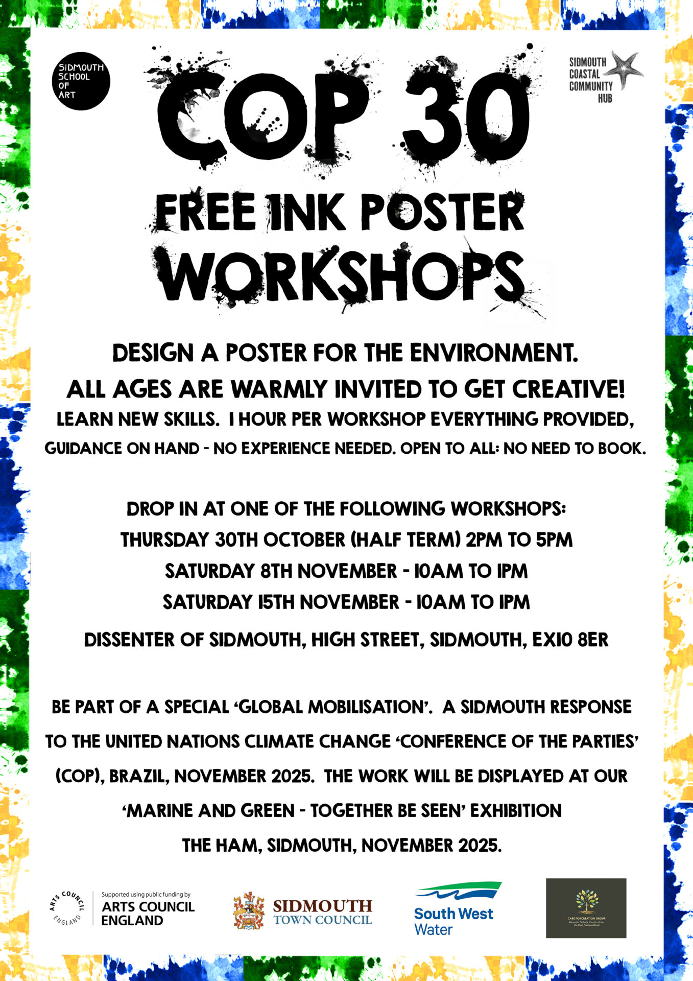Free Ink Poster workshops - Sidmouth Town Council