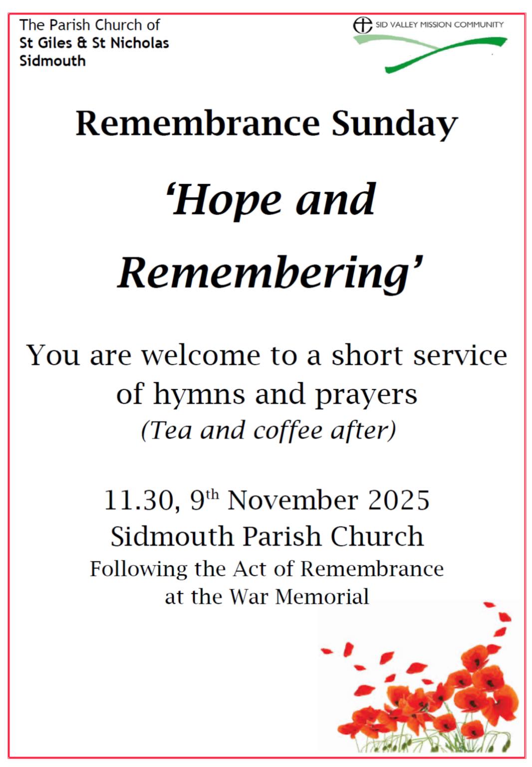 Remembrance Sunday Service - Sidmouth Town Council